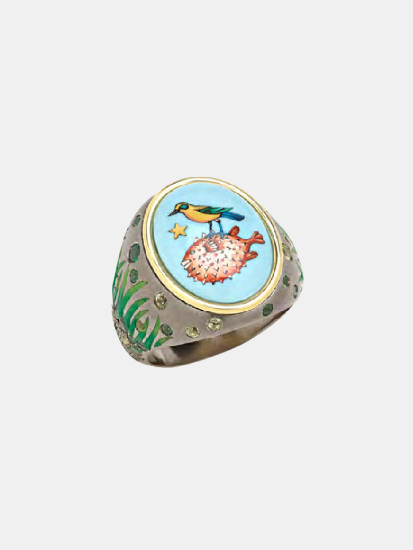Francesca Villa | Blue Puffer Fish Ring | Boboli, Vancouver Canada